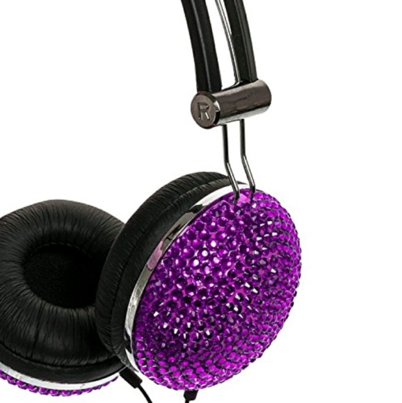 Accessories | Purple Bling Headphones | Poshmark
